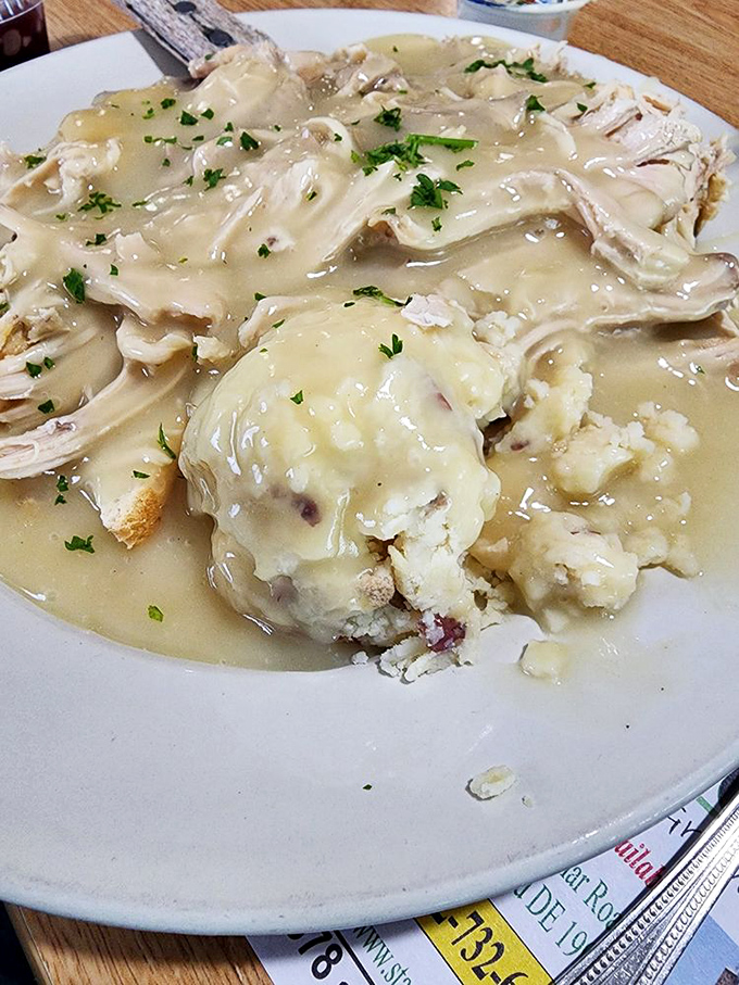 Turkey dinner deconstructed and open-faced&mdash;like Thanksgiving decided to shed its formal wear and get comfortable on a single plate.
