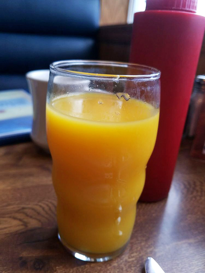 Fresh-squeezed orange juice that's brighter than the Oregon sun on its best day&mdash;liquid sunshine in a glass. 
