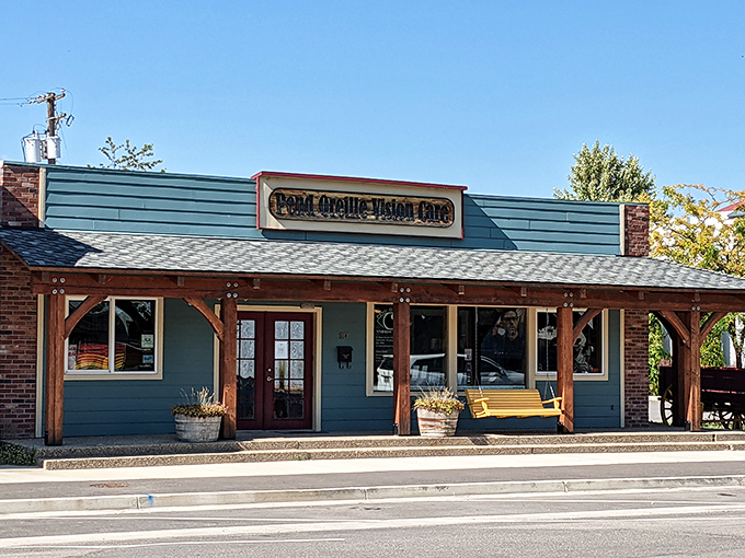 Pend Oreille Vision Care's charming timber-framed facade proves even eye doctors in Sandpoint embrace the town's rustic-meets-refined aesthetic.