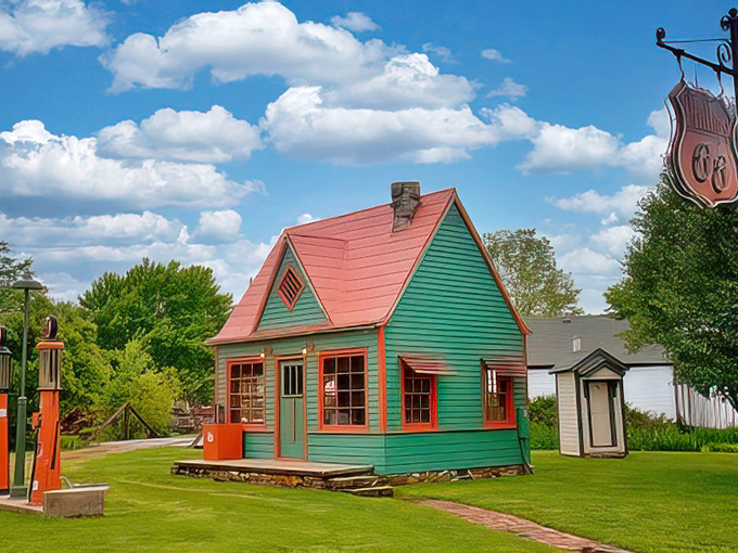 This little green cottage with its vintage pumps isn't selling gas anymore&mdash;it's selling nostalgia, and business is booming.