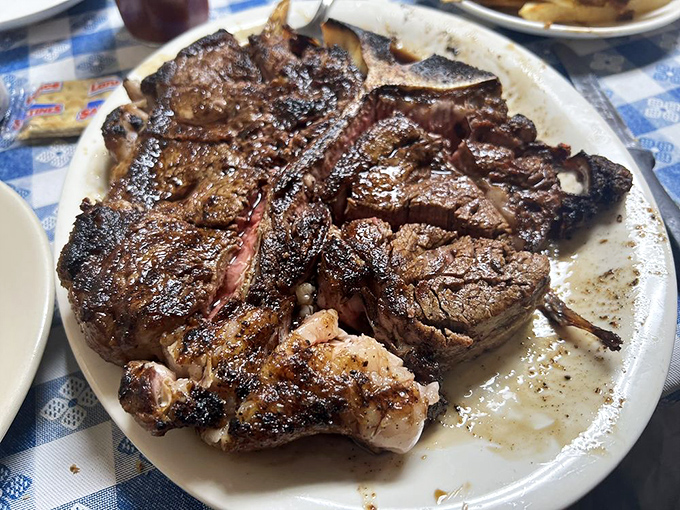 The porterhouse at Doe's doesn't just feed you&mdash;it transforms you. This isn't a steak; it's a statement about what beef can achieve.