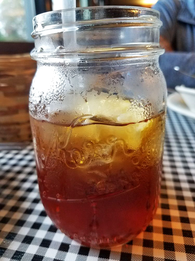 Sweet tea in a Mason jar &ndash; the unofficial champagne of the South, perfectly sweetened and endlessly refilled.