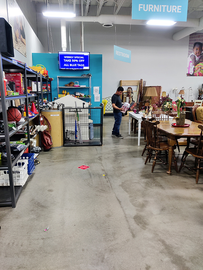 Weekly specials turn good deals into great ones. Blue tag items at 50% off means someone's going home with that dining set today.