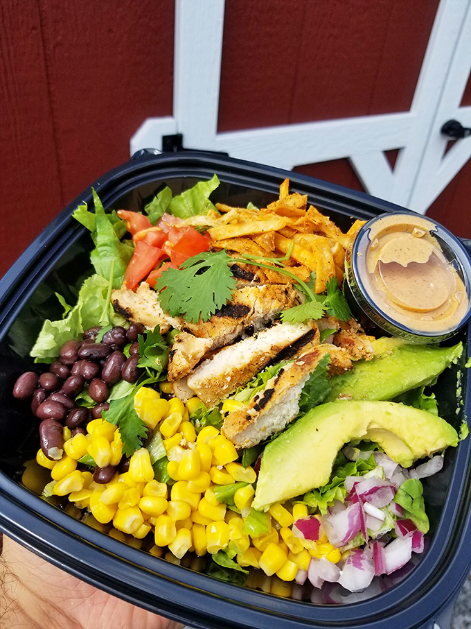 Not all heroes wear capes&mdash;some come in salad form with grilled chicken, avocado, and enough veggies to counterbalance those cinnamon rolls.
