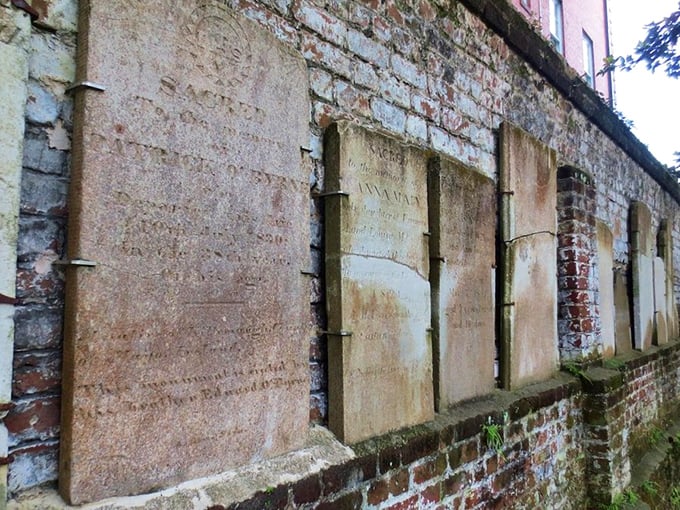 Time and weather have softened these stone tablets' messages, but their historical significance remains etched in Savannah's collective memory.