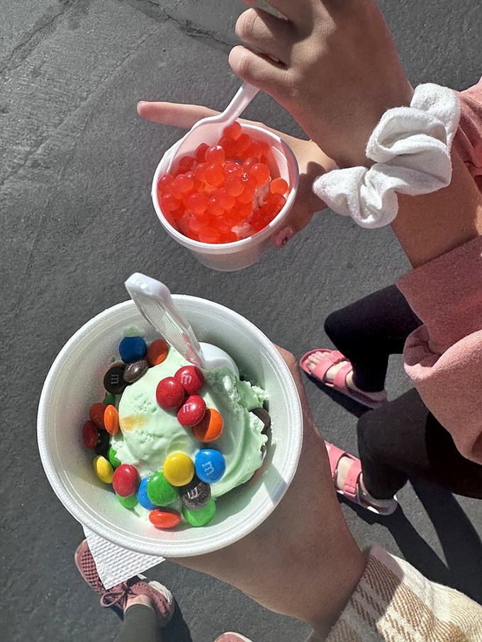 Boba pearls meet strawberry ice cream while M&Ms crown mint chip&mdash;proving that sometimes the best dessert innovations come from playful experimentation.