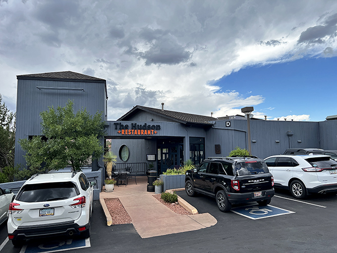 The Hudson's modern exterior belies the comfort food treasures waiting inside this local favorite.