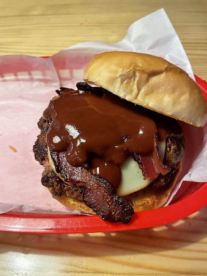 BBQ sauce cascading down like a delicious waterfall&mdash;this Smoke burger doesn't just satisfy hunger, it creates memories.