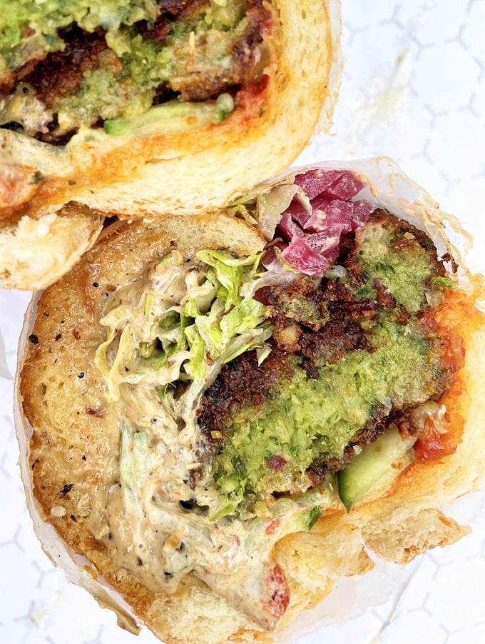 Who knew vegetables could party this hard? The Vegetarian proves that meatless doesn't mean joyless with its vibrant medley of roasted veggies and creamy sauce.