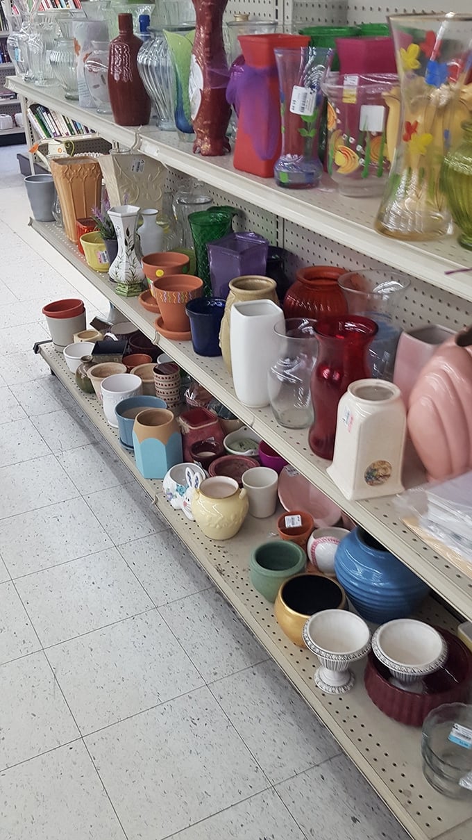 Vase paradise or pottery playground? This colorful collection of vessels ranges from "perfect for my dining table" to "delightfully weird conversation starter I didn't know I needed."