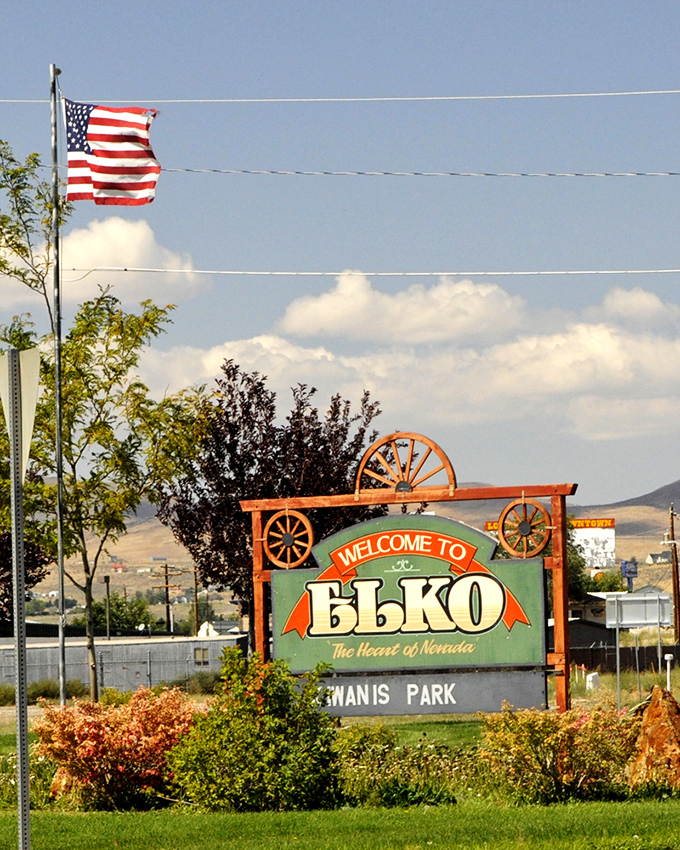 "The Heart of Nevada" isn't just a slogan &ndash; it's Elko's promise of Western hospitality that begins the moment you spot this welcoming sign.