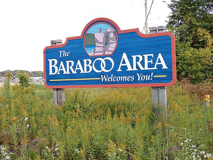 The welcome sign says "Baraboo Area," but locals know it really means "slow down, relax, and prepare to use your turn signal."