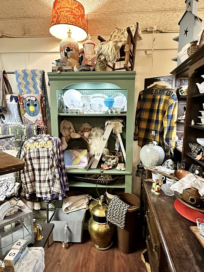 A corner bursting with nostalgic treasures. This booth feels like the coolest grandparent's attic, where every item has a story worth telling.