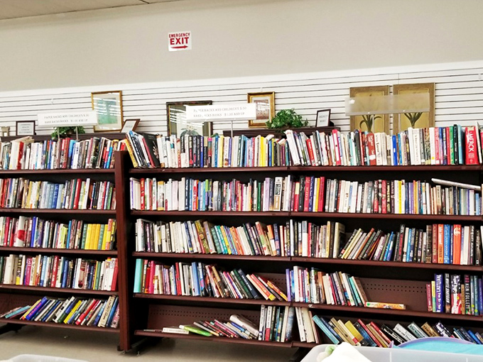 The book section: where literary treasures hide between dog-eared paperbacks, and you can build a respectable library for less than the cost of a new hardcover.