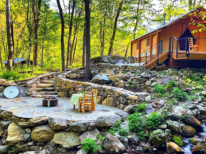 This rustic retreat nestled among the rocks proves that sometimes the best accommodations don't come with turndown service or those tiny shampoo bottles.