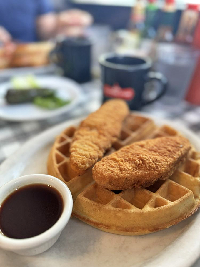 Chicken and waffles: the breakfast equivalent of finding out your favorite band is playing a surprise concert in your backyard.
