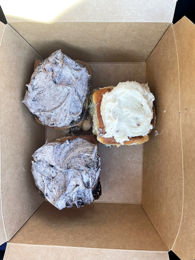 The holy trinity of morning indulgence: cream cheese, cinnamon, and carbs. Resistance is both futile and foolish.