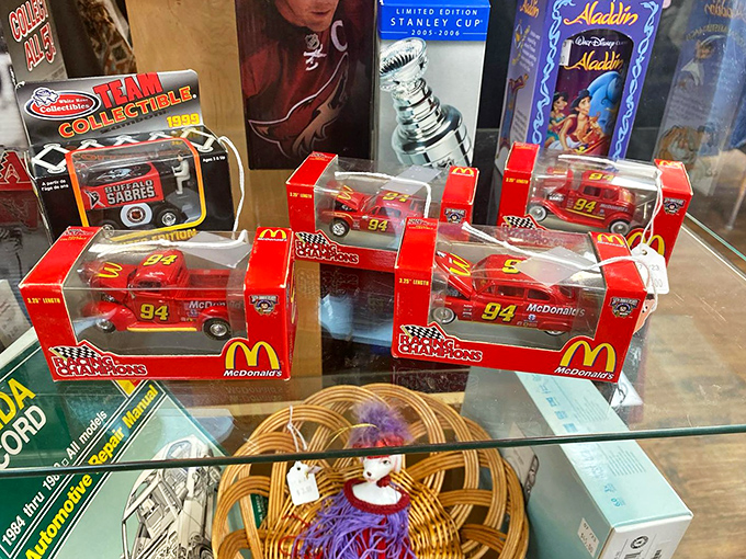 Collectible cars that never need oil changes. These miniature McDonald's racers have traveled less miles than your morning commute.