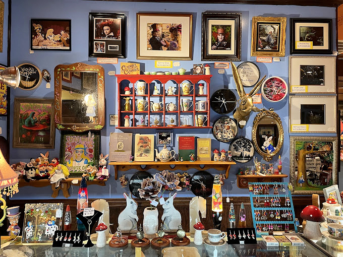 Alice in Wonderland meets serious collecting. Those white rabbits aren't just late&mdash;they're valuable pieces of nostalgia arranged with meticulous care.