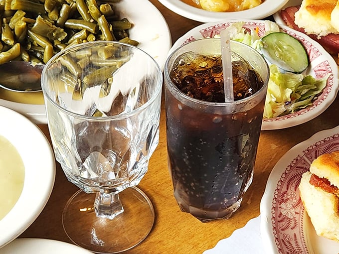 Sweet tea so dark it's practically opaque, served in a goblet worthy of the Southern table wine it essentially is.
