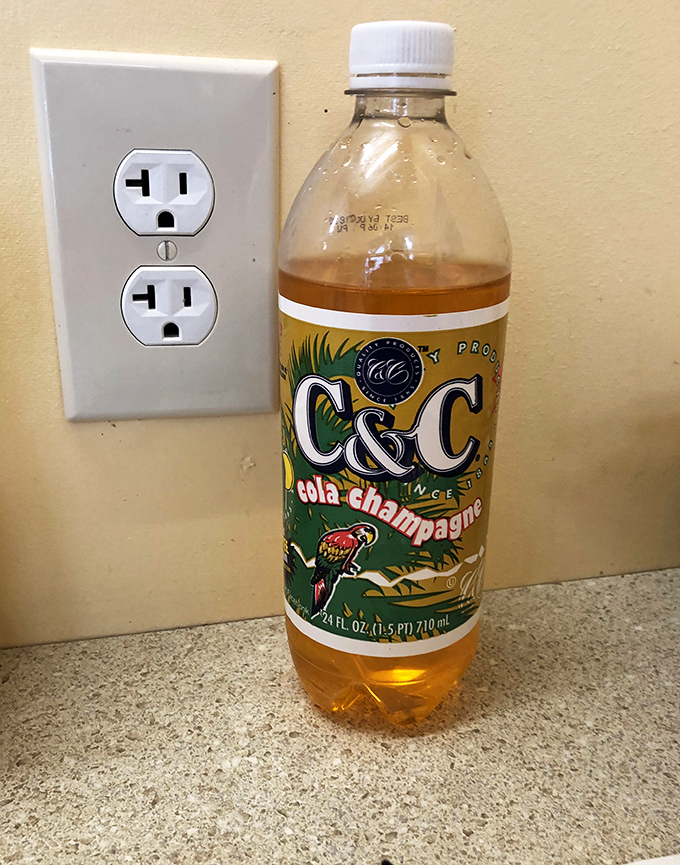 Even the beverages have personality here. C&C Cola Champagne is the kind of regional treasure that makes road trips worthwhile.