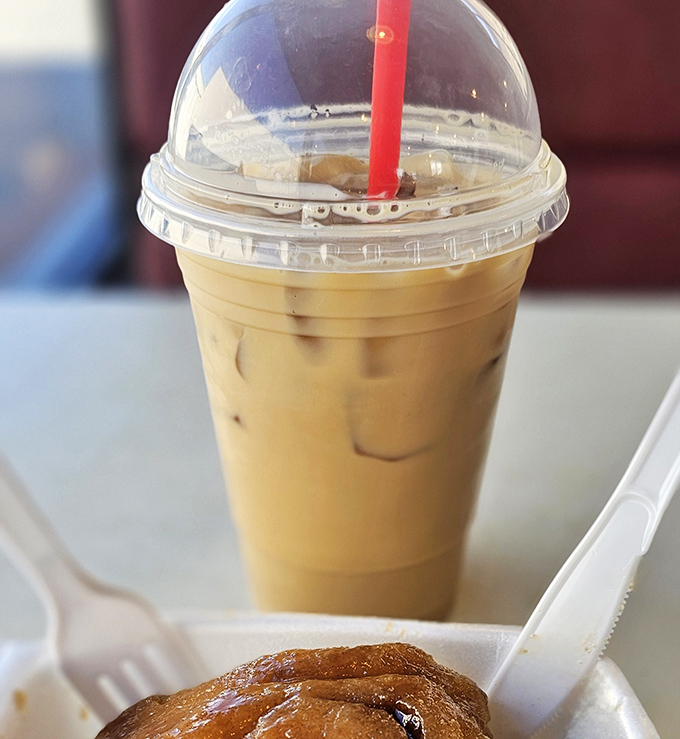 The perfect wingman to a sticky bun feast&mdash;iced coffee standing by to cut through the sweetness and keep you alert enough to order seconds.