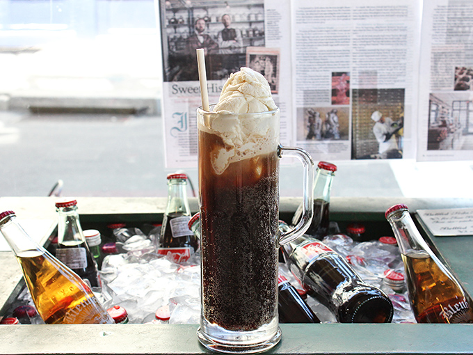 That's not just a root beer float&mdash;it's a tall, frosty glass of American tradition with a scoop of vanilla that's melting just enough to create creamy perfection.