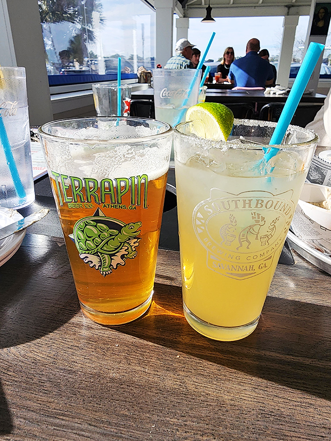 Nothing complements seafood like a cold one. Terrapin beer and a citrusy cocktail: the unofficial sponsors of "I'm definitely ordering seconds."