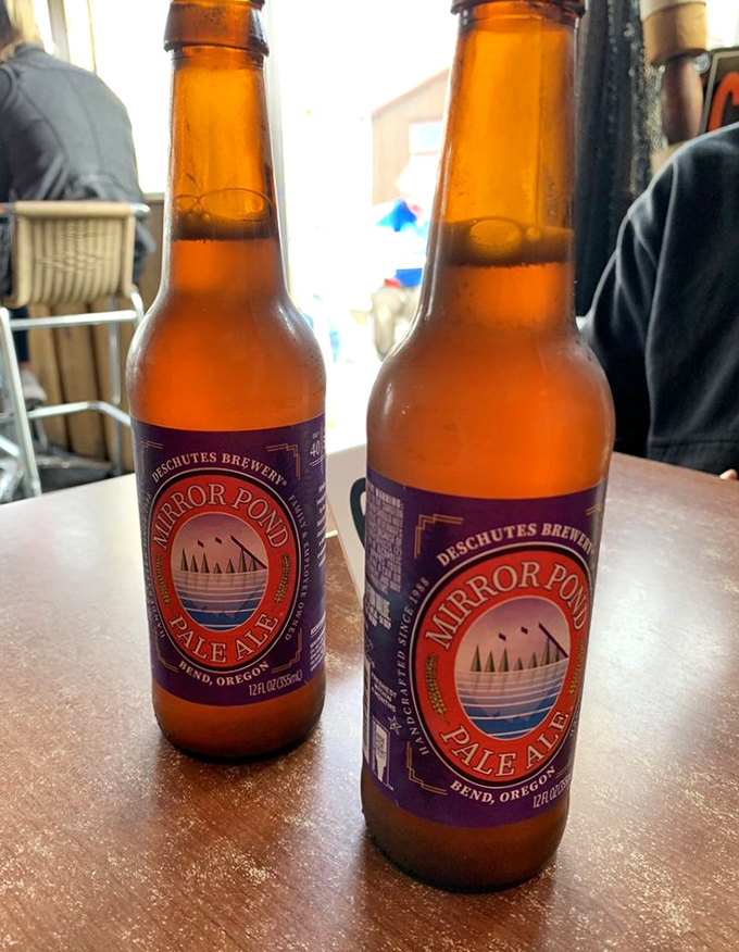 Oregon craft beer makes everything better. These Mirror Pond Pale Ales from Deschutes Brewery are the perfect liquid companions for a seafood feast by the sea.
