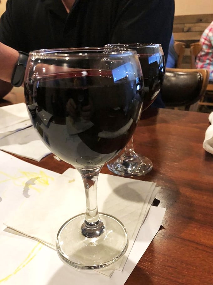 Wine so deeply red it looks like liquid velvet. In Italy, they'd call this "necessary with dinner" rather than "alcohol."