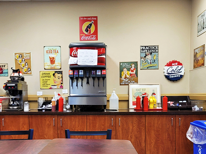 The beverage station&mdash;where coffee flows freely and conversations start. In the hierarchy of diner necessities, unlimited refills rank just below oxygen and just above WiFi.