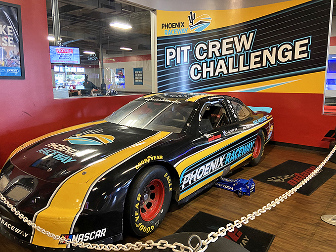 This NASCAR display reminds us that today's go-kart enthusiast might be tomorrow's Daytona champion&mdash;dream big or go home, right?