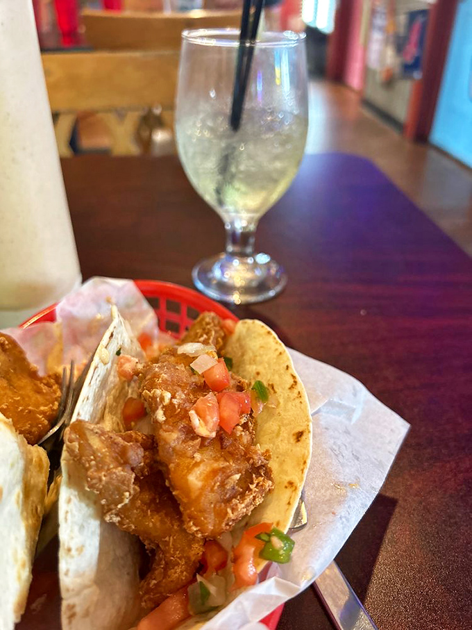 Fish tacos that bring coastal vibes to the Midwest. That fresh pico de gallo adds a brightness that makes your taste buds do a little happy dance.