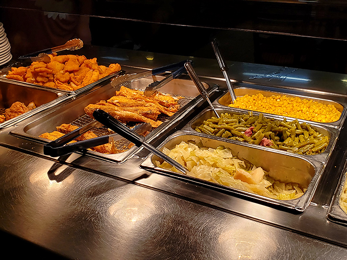The buffet line—where difficult life decisions are made. "Should I save room for dessert?" becomes the philosophical question of the day.