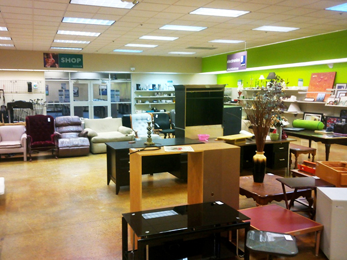 The furniture department: where mid-century modern meets "my grandmother had that exact coffee table!" Design history available for immediate adoption.