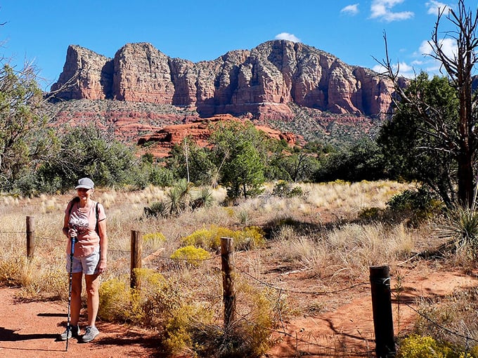 Solo exploration at its finest. When the backdrop looks like this, even selfies become works of art.