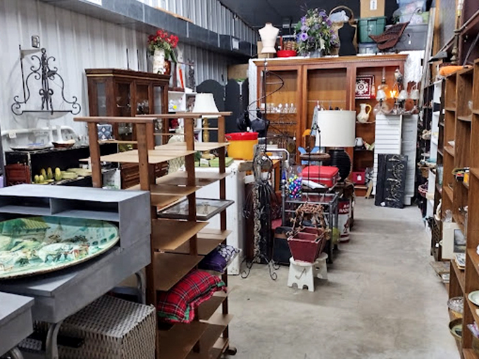 The "Leave Better Than You Found Them" sign could apply to both treasures and life itself. Those candelabras have stories to tell.