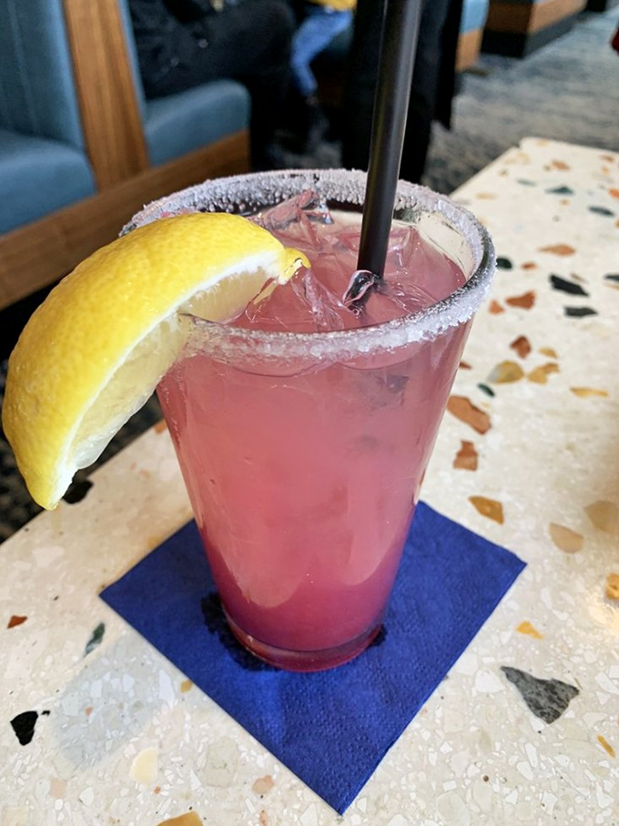 A pink lemonade with a sugar rim that's more refreshing than finding out the movie everyone's been recommending is actually good.