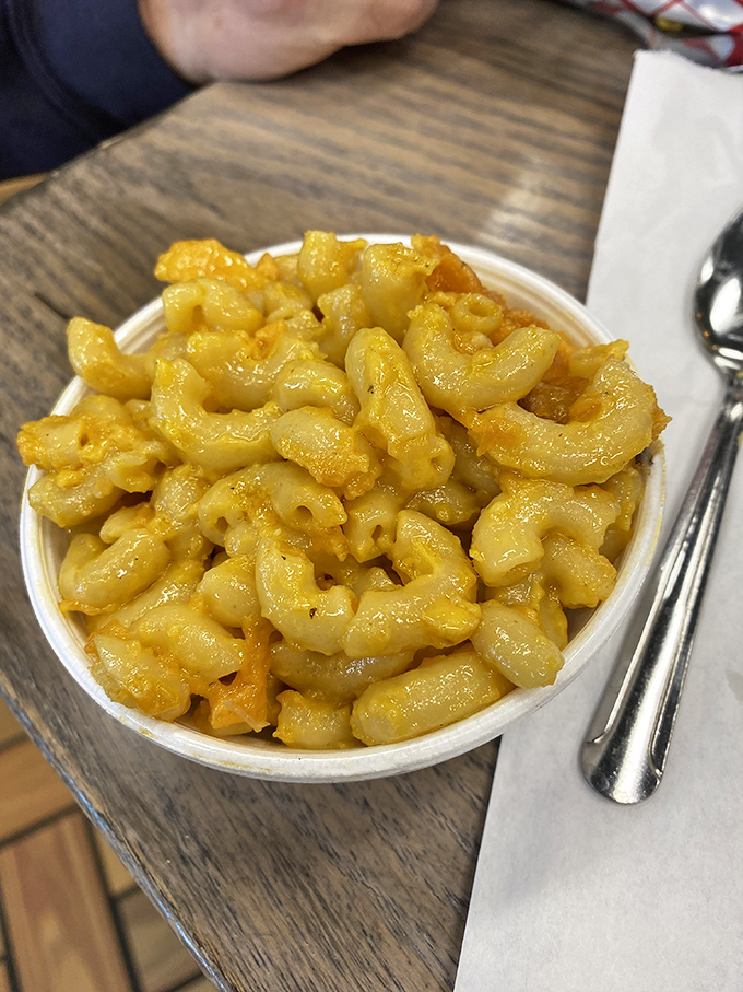 Mac and cheese that achieves that perfect balance between creamy and structured. Architecture you can eat with a spoon.