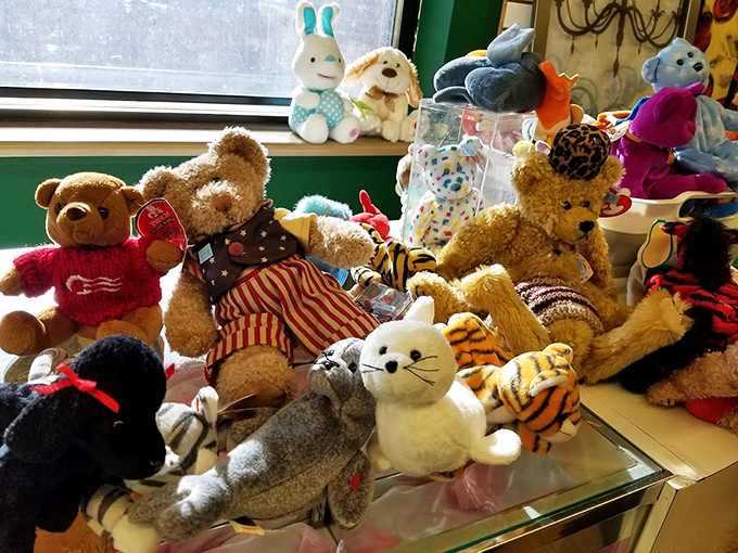 Stuffed animal heaven! These gently-loved plush companions have stories to tell and are ready for their second act of being somebody's best friend.
