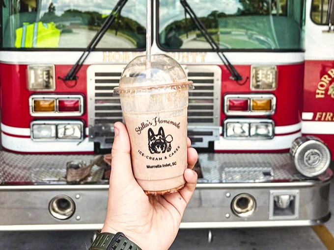 When a milkshake is served in front of a fire truck, it somehow tastes more heroic. Stella's shakes are worth sounding the alarm for.