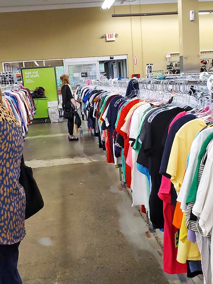 Clothing racks so organized they'd make Marie Kondo weep with joy. Each hanger holds a potential wardrobe transformation.
