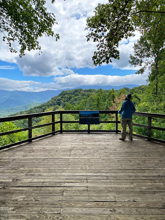 Sometimes you need a wooden platform to properly frame a view that's too magnificent to process all at once.