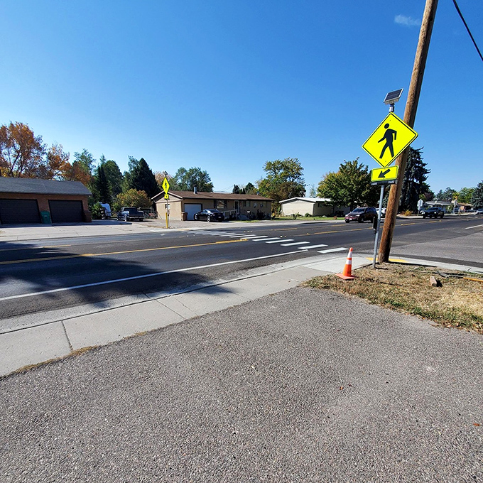Chubbuck's well-maintained residential streets feature pedestrian-friendly crosswalks and clear signage, making it easy for retirees to navigate the town safely on foot or by car.