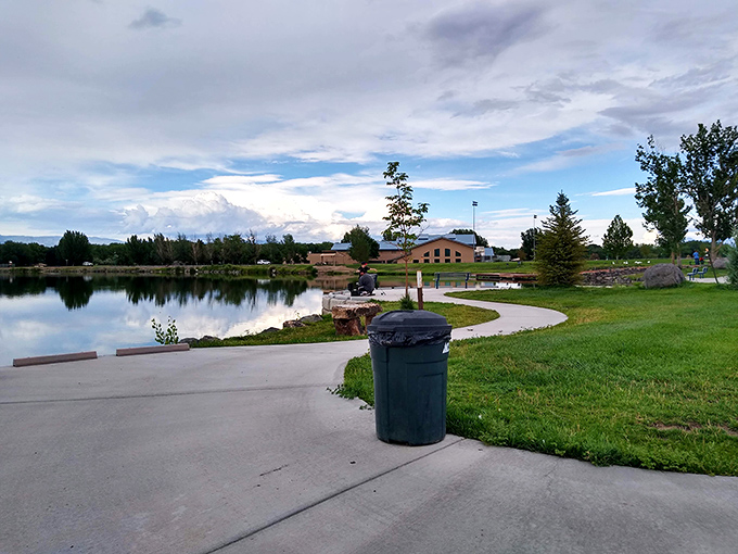 The peaceful pond reflects Delta's appeal&mdash;serene living that mirrors your calm financial state when housing costs half what they should.