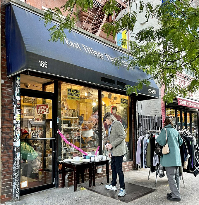 East Village Thrift's storefront might be modest, but behind those windows lies a neighborhood institution packed with personality.