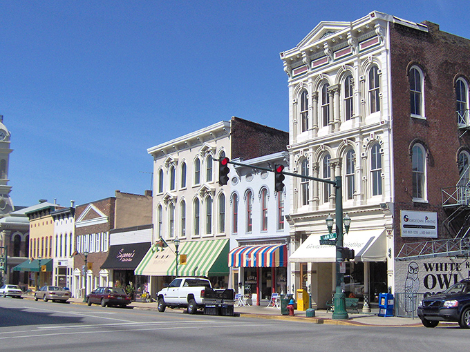 Georgetown's colorful storefronts create a downtown that's as welcoming as it is photogenic. Like walking through a watercolor painting!