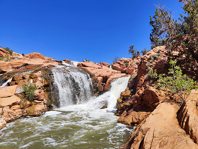 Gunlock State Park: Desert meets oasis! When water cascades over red rocks, it's nature's version of a perfect day.