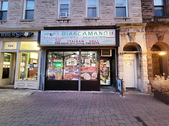 M&P Biancamano's storefront seems frozen in time - a portal to an era when sandwiches were works of art built by true craftsmen.
