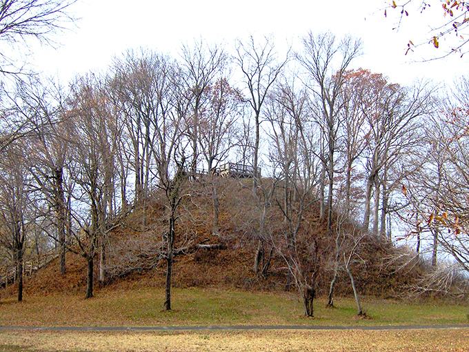 Ancient earthworks rise mysteriously at Pinson Mounds, silent sentinels keeping watch over centuries of Tennessee history.
